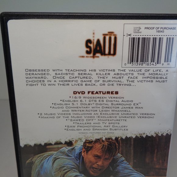 Media | Saw New Dvd Widescreen Cary Elwes Danny Glover Monica Potter | Poshmark